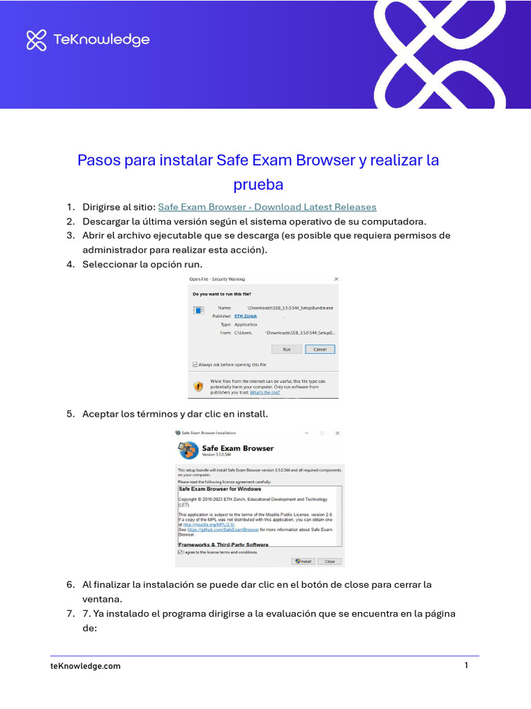 Guía para instalar Safe Exam Browser | PDF