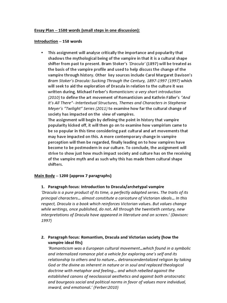 The Time Machine: Essay Plan | Download Free PDF | Vampires | Dracula