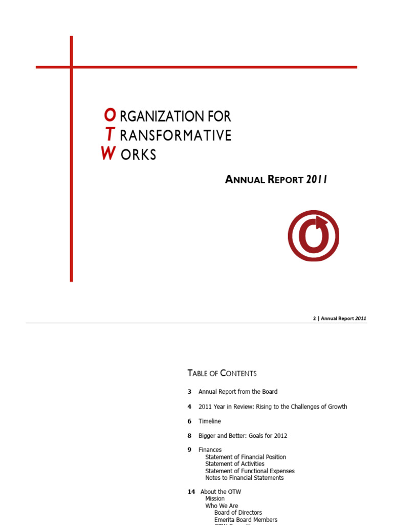 Ot W Annual Report 2011 | PDF | Expense