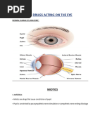Miotics and Mydriatics Overview | PDF | Ophthalmology | Human Eye