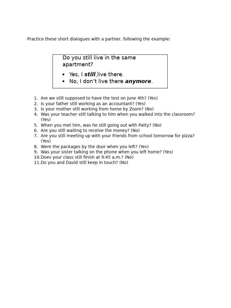 Practice Dialogues for English Conversations | PDF