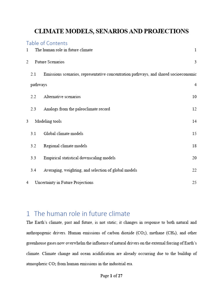 Climate Models and Future Projections | PDF | Greenhouse Gas | General ...