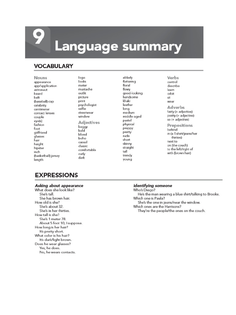Vocabulary Unit 9-10 | PDF