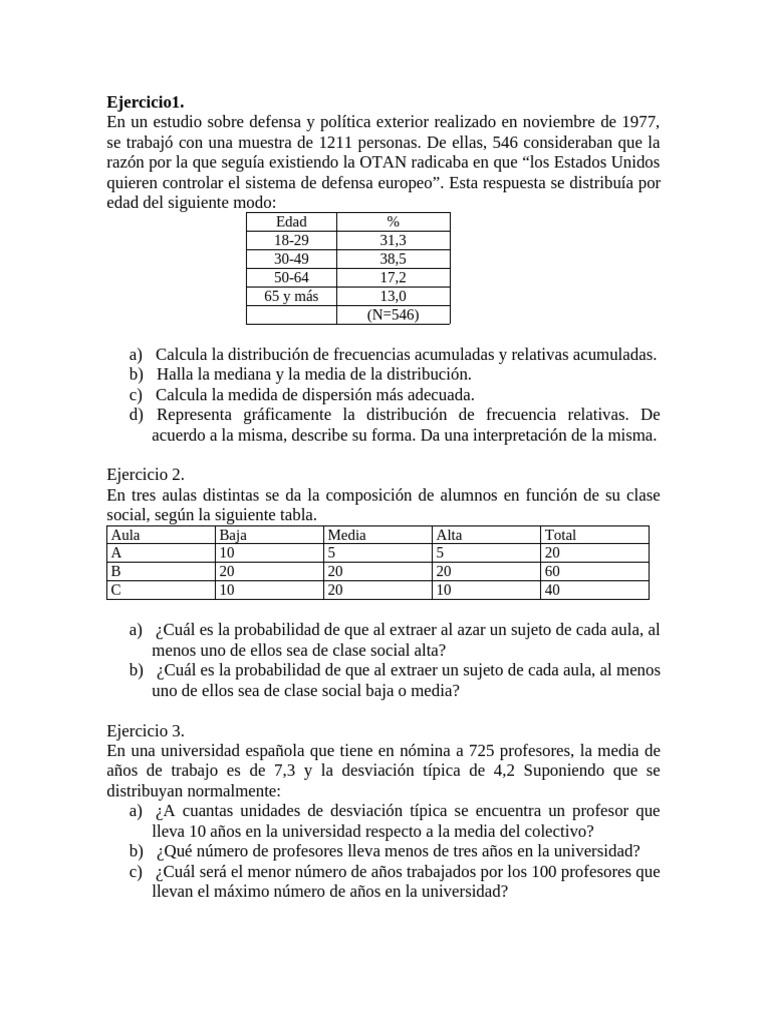 Ejercicio2 | PDF | Probabilidad | Desviación Estándar