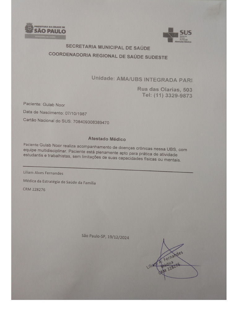Metical Certificat | PDF