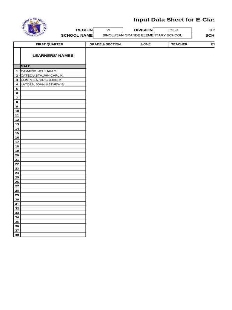 Grade 2 Class Record Summary | PDF