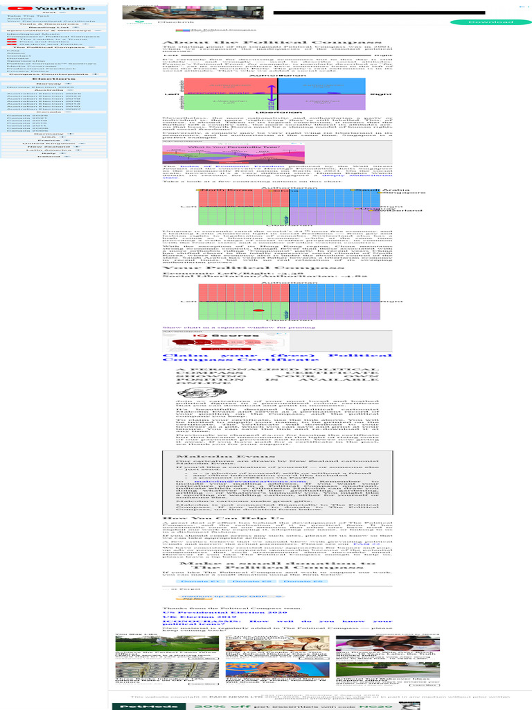 Support The Political Compass | PDF | Authoritarianism | Political Spectrum