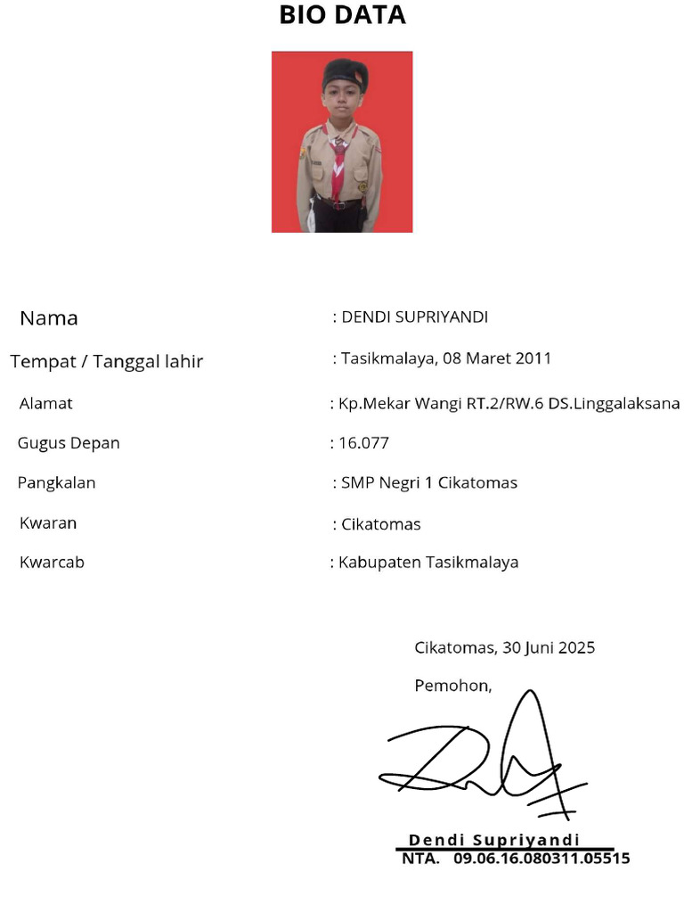 Bio Data | PDF