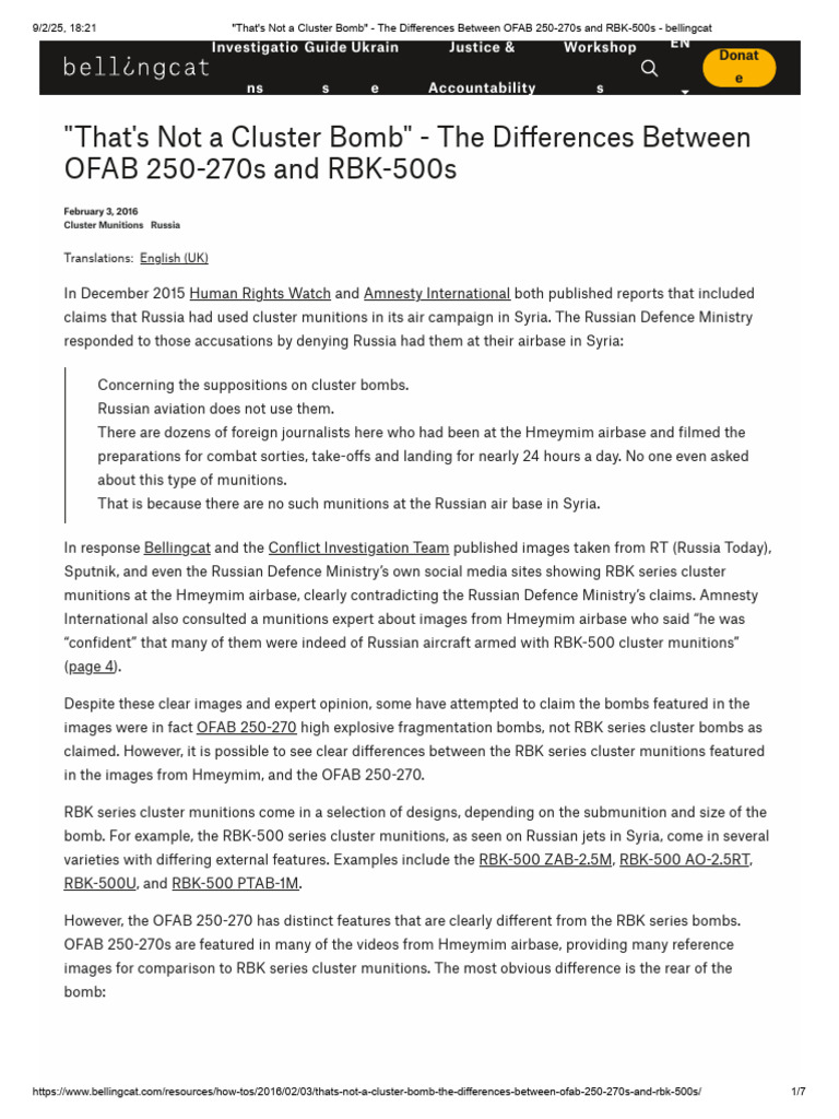 That's Not A Cluster Bomb - The Differences Between OFAB 250-270s and ...