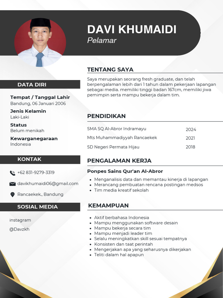 CV Davi Khumaidi - 20250516 - 061716 - 0000 | PDF