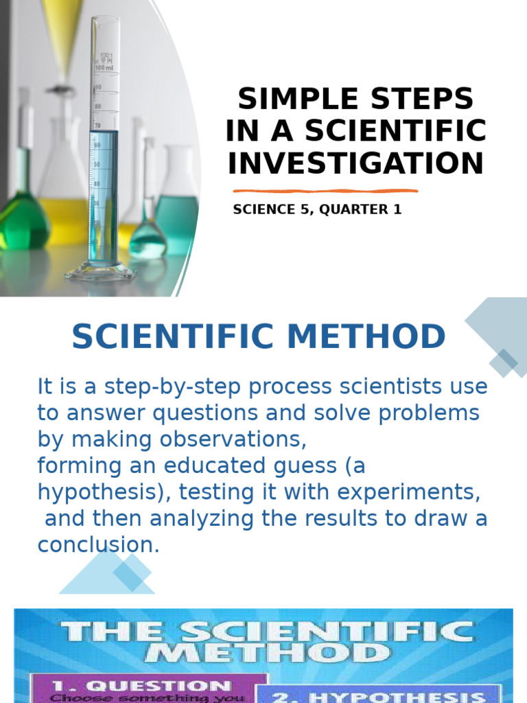 Simple Steps in Scientific Investigation | PDF