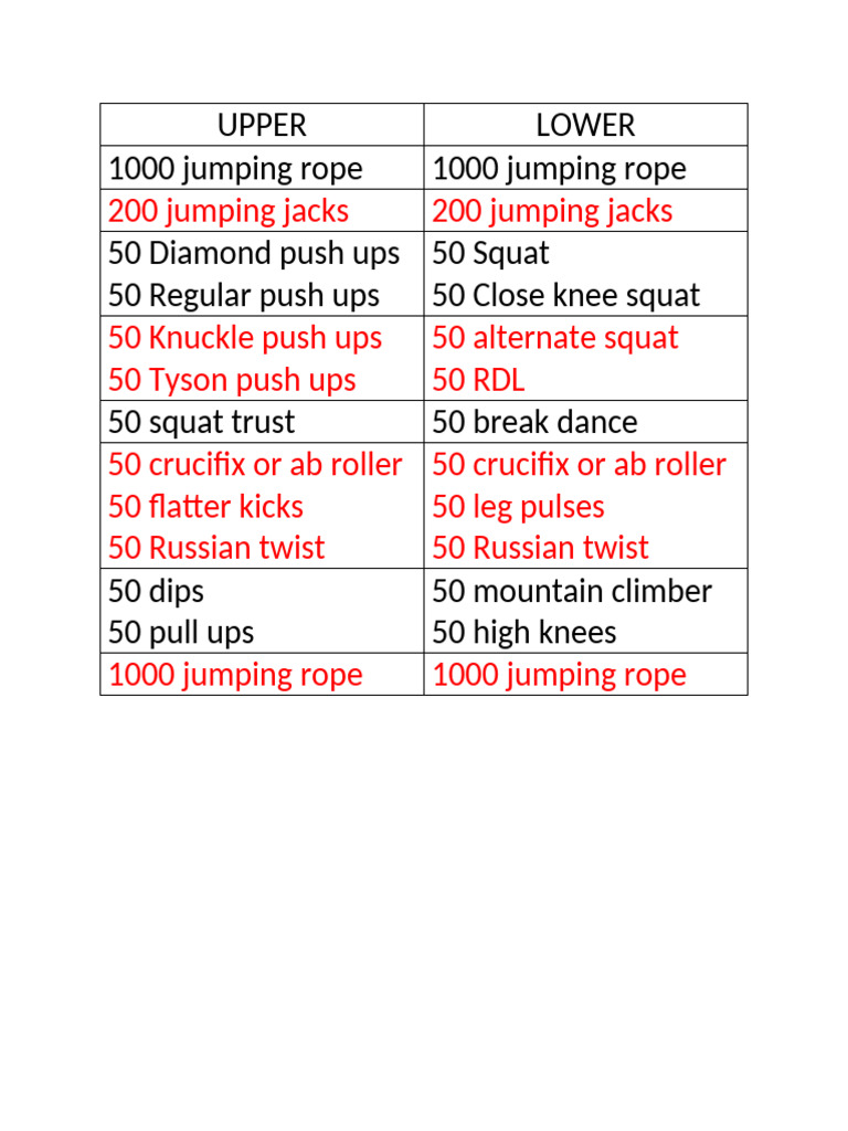 500 Jumping Jacks | PDF