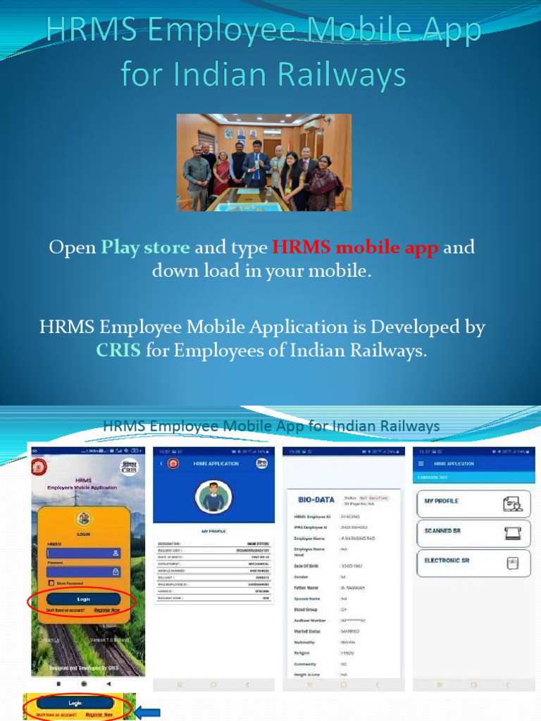 HRMS Employee Mobile App for Indian Railways | PDF | Mobile App | Password