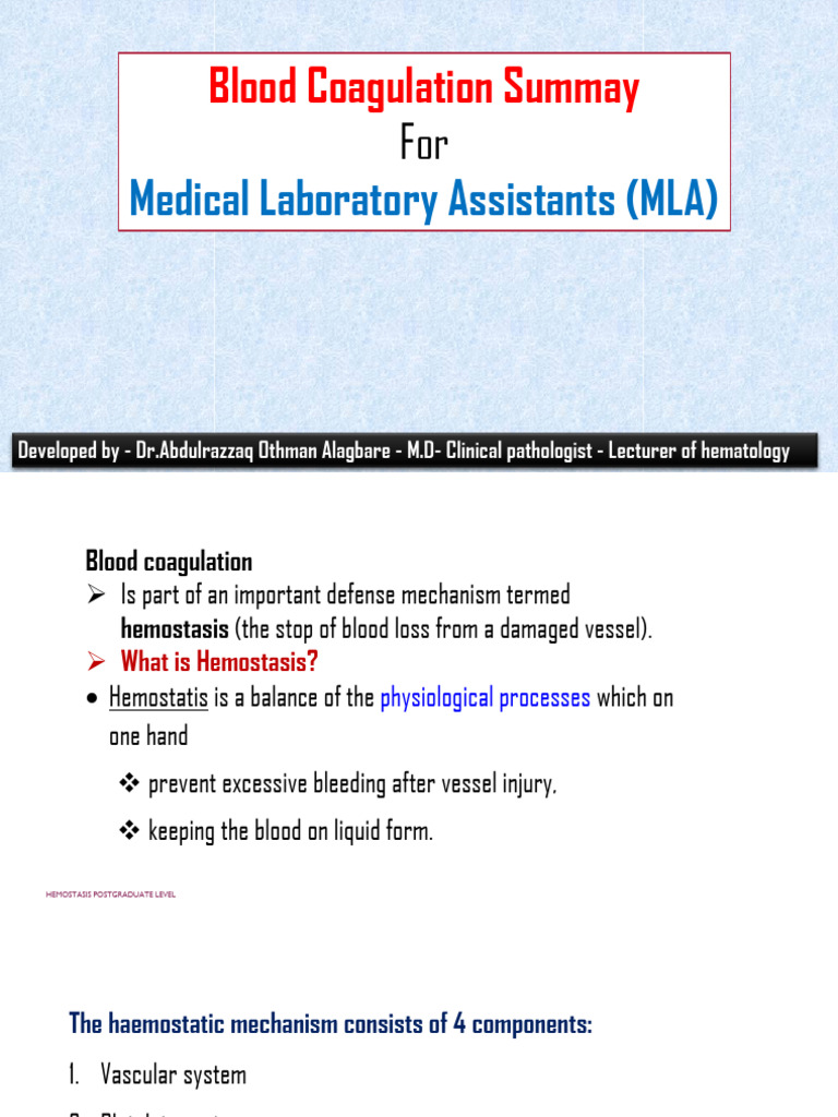 Blood Coagulation Summary | PDF | Coagulation | Platelet