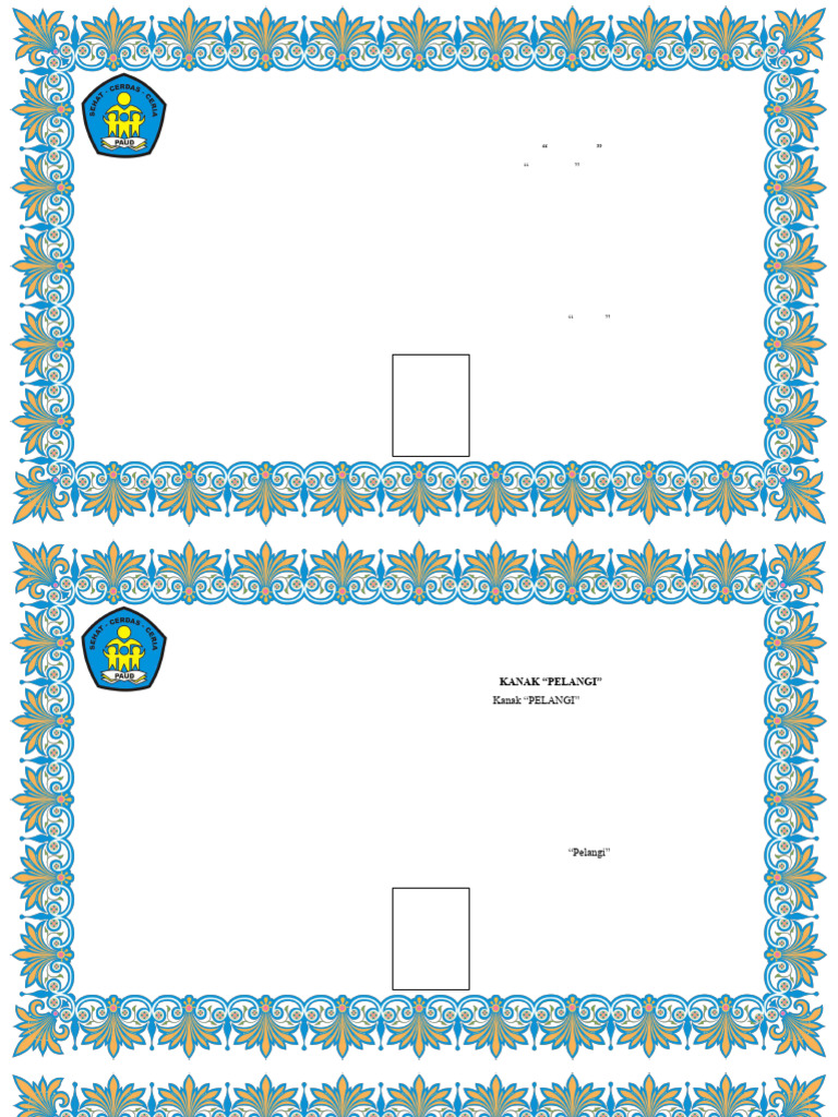 SKTB Lulusan TK Pelangi 2023 | PDF