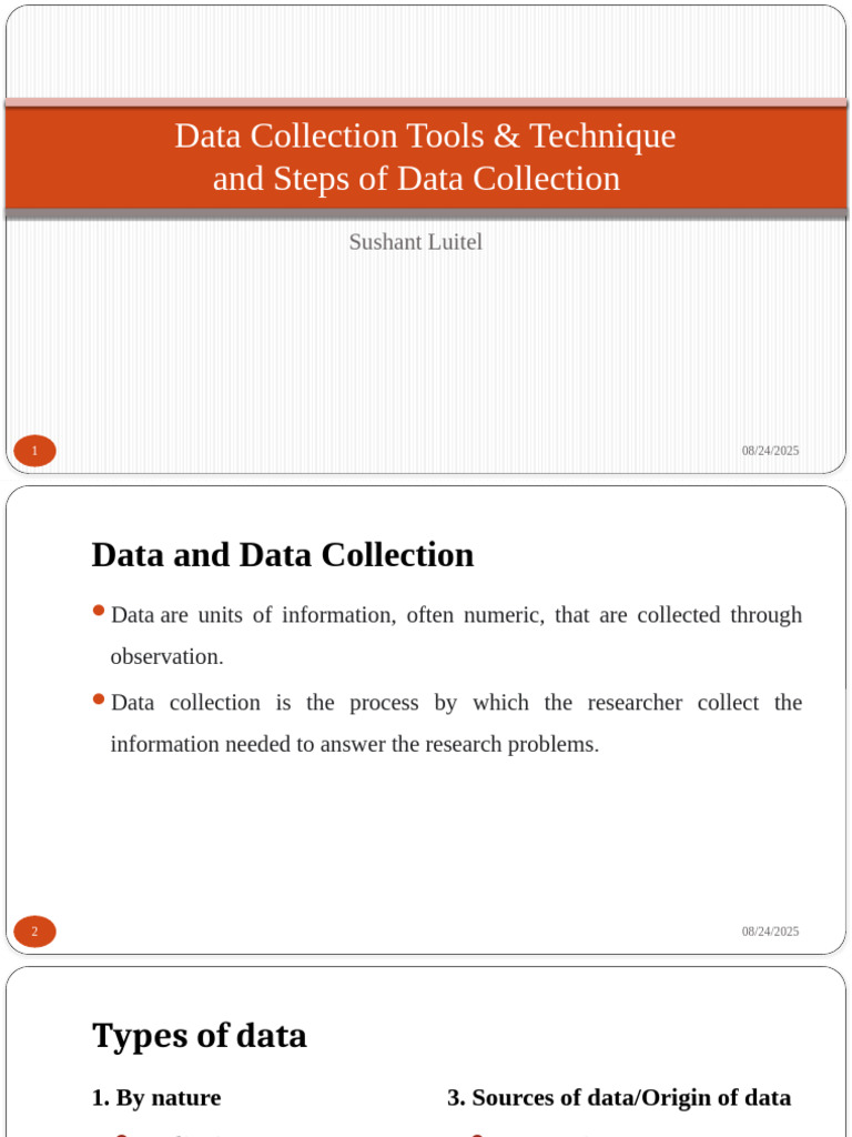 Data Collection Tools and Techniques | PDF | Level Of Measurement ...