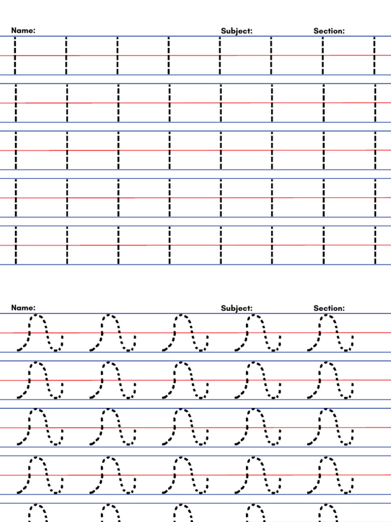 Tracing Pad Templates | PDF