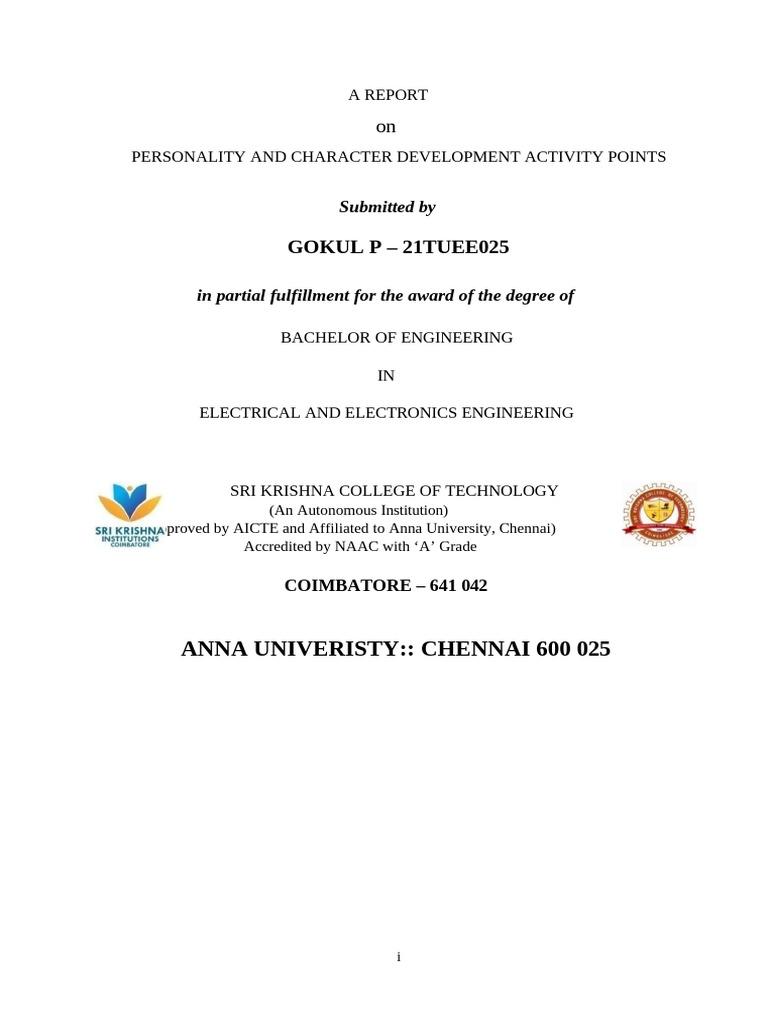 Personality Development Activity Report | PDF | Energy Conservation ...