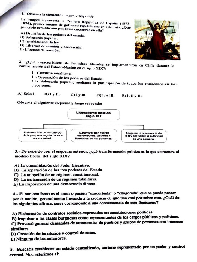 Prueba Anterior Historia para Estudiar y Repasar | PDF