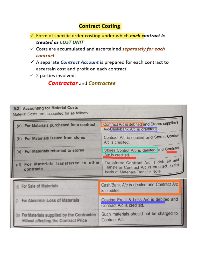 Contract Costing | PDF