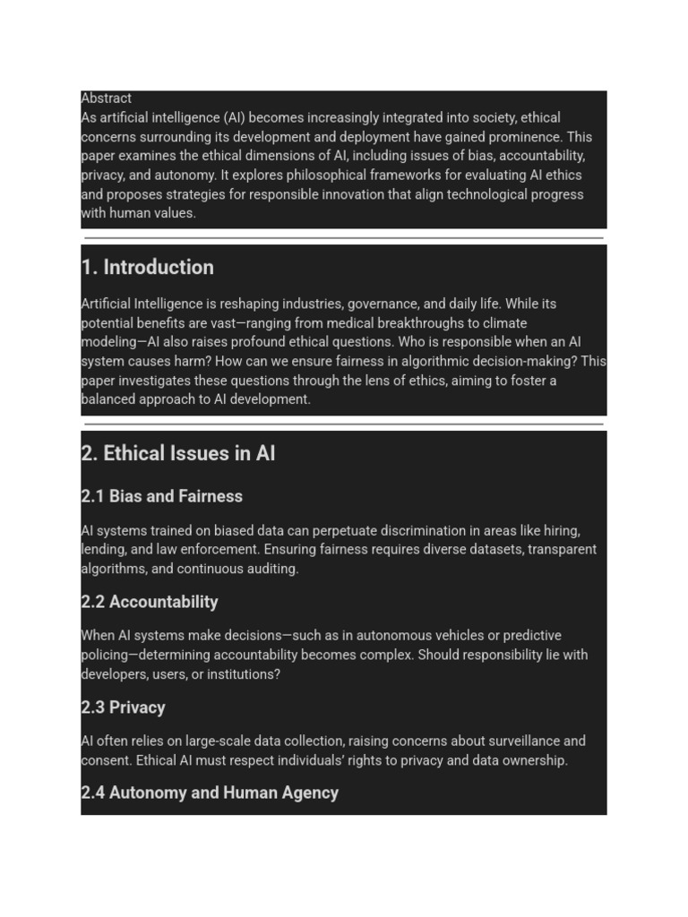 Ethical Considerations in AI Development | PDF | Artificial ...