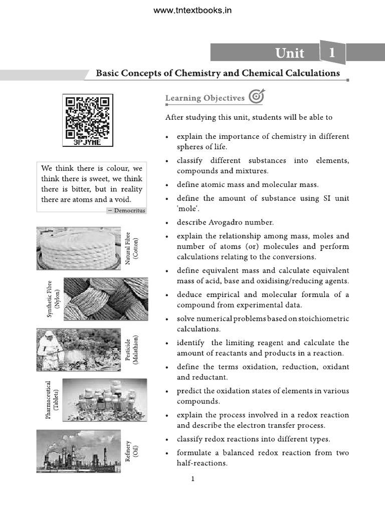 Chapter 1 Chemistry 11 | PDF