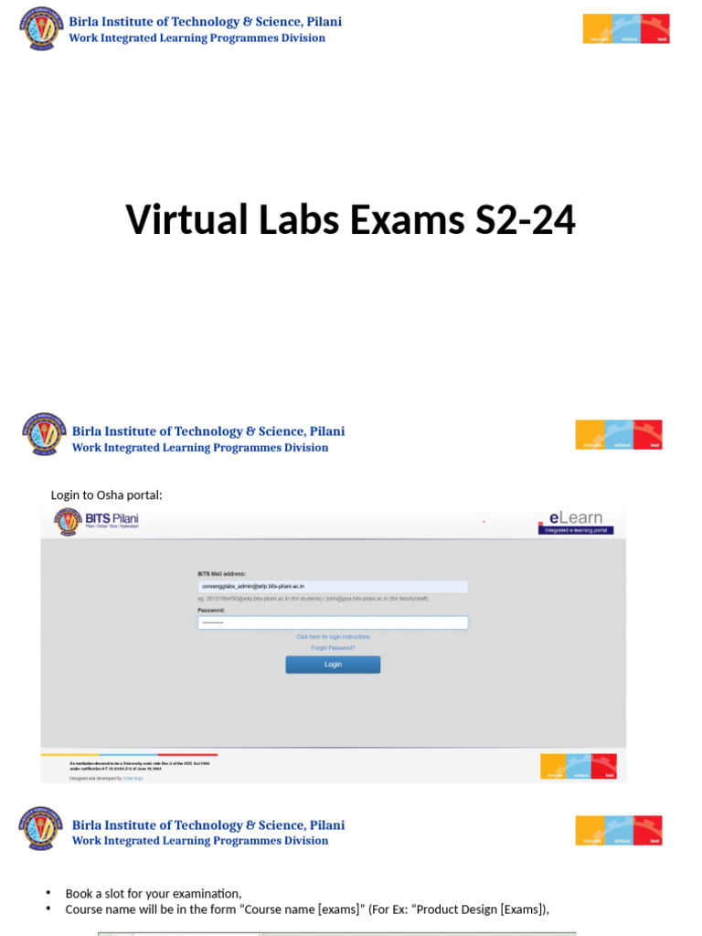 Virtual Labs Exams S2-24 | PDF