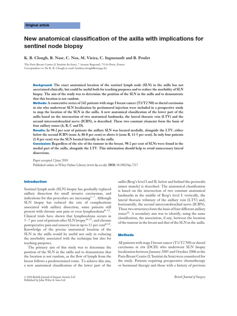 Sentinel Node Biopsy For CA Breast | PDF | Breast Cancer | Arm