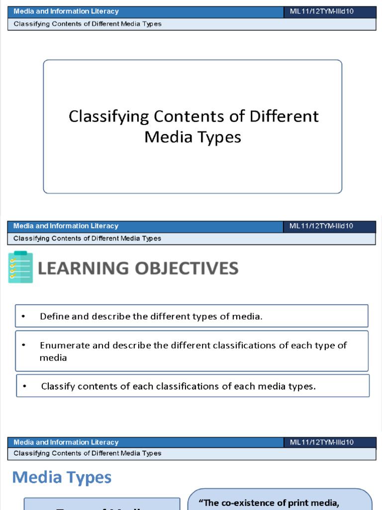 Classifying Contents of Different Media Types | PDF
