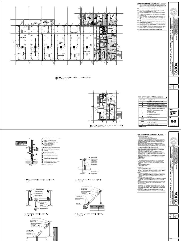 Main Floor Fire Sprinkler Plan | PDF | Fire Sprinkler System | Gas ...