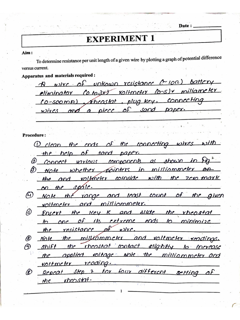 Class 12 Physics Practical | PDF