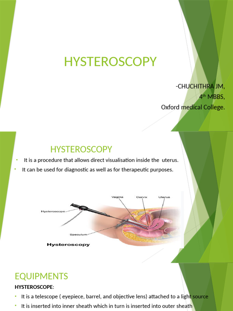 Hysteroscopy: Techniques and Equipment | PDF | Medical Specialties ...
