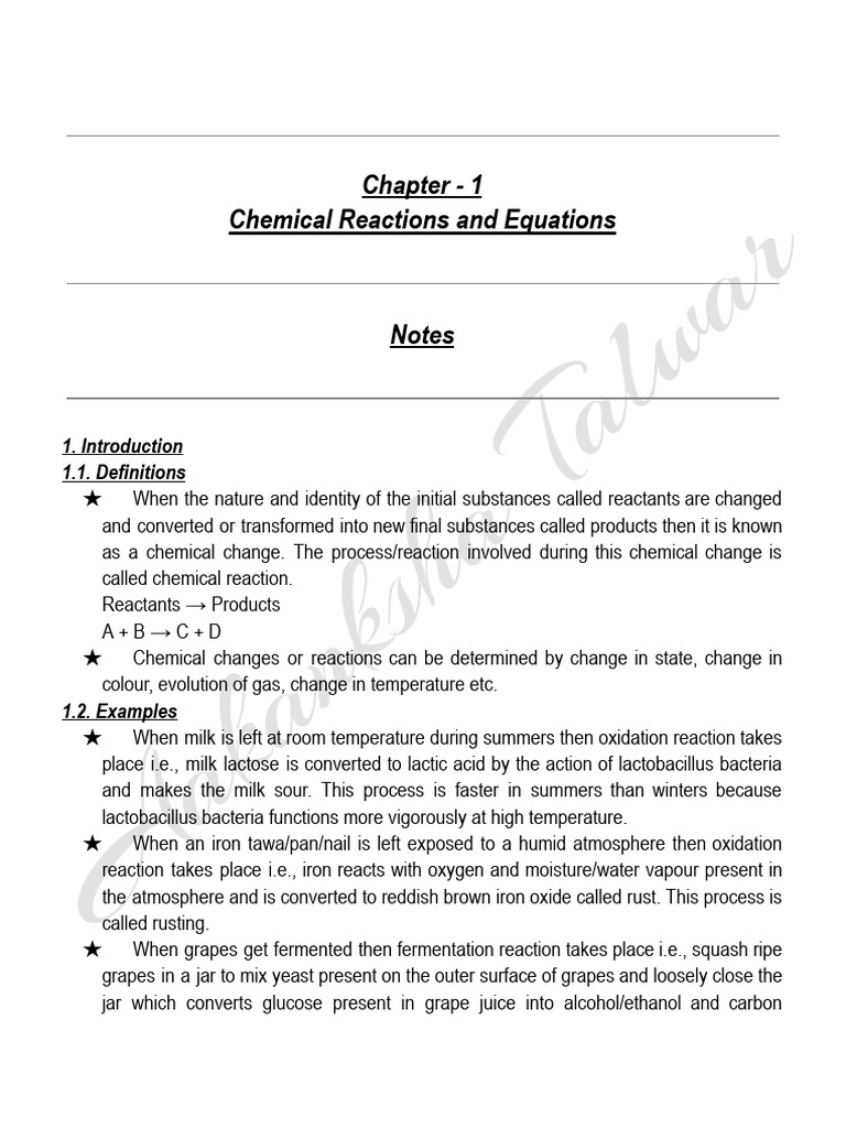 Balancing Chemical Reactions Explained | PDF | Chemical Reactions | Redox