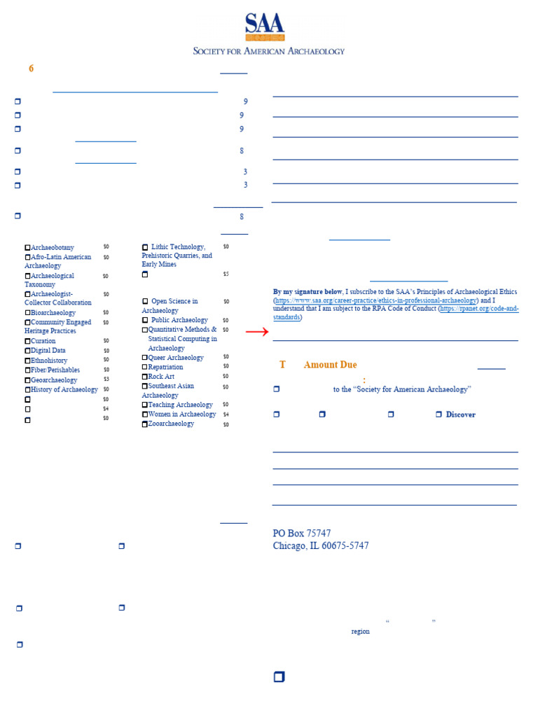 2026 SAA Membership Dues Overview | PDF | Archaeology | Privacy