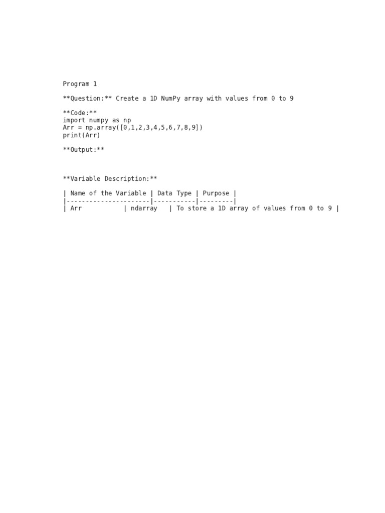 Numpy Programs With Bold Formatting | PDF | Matrix (Mathematics) | Matrix Theory