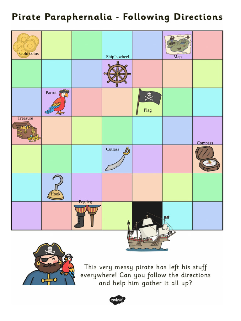 Treasure Map with Pirate Symbols | PDF