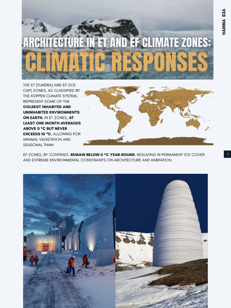 Architecture in ET and EF Climate Zones Climatic Responses & Narrative ...