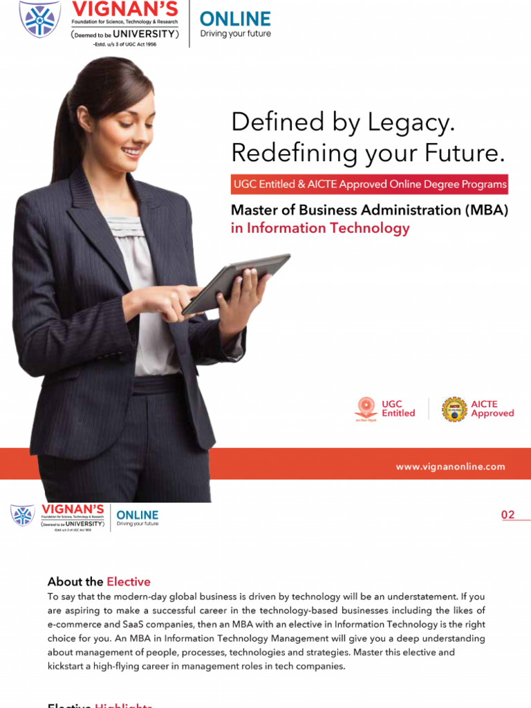 MBA Information Technology | PDF
