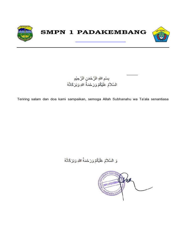 Surat Pemberitahuan BDR 2025 | PDF