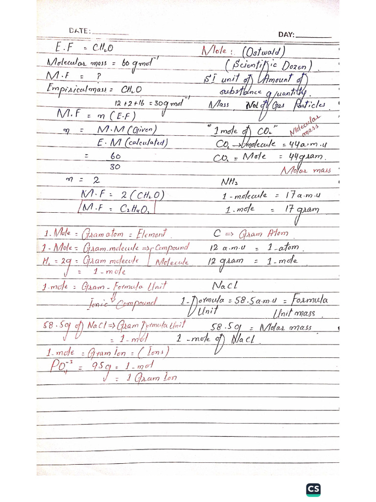 Chemistry MDCAT Notes .. Written by DR Abdullah Korar - 12 | PDF