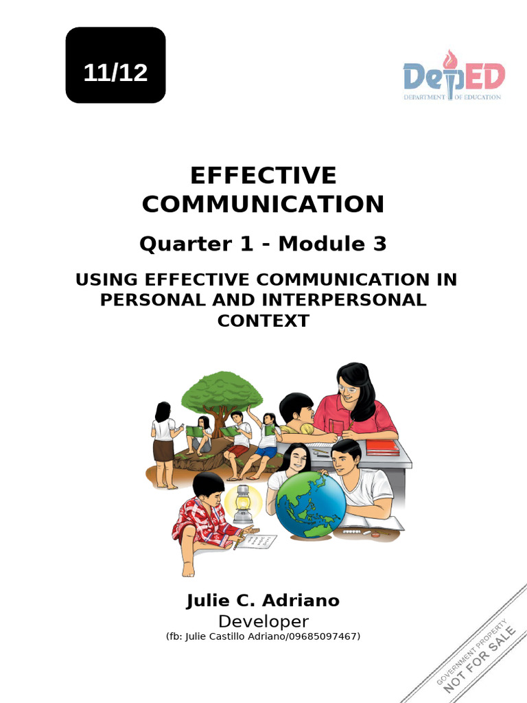 3.-SLM EffectiveCommunication11 Q1 Wk3-V1 | PDF | Communication ...