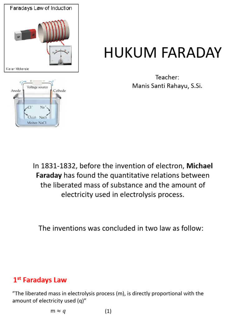 Faraday's Law 1 Dan 2 | PDF | Chemistry | Electrochemistry