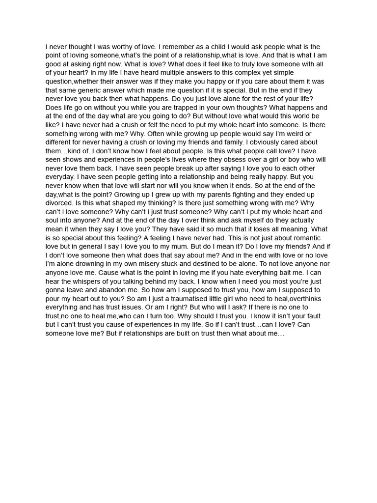 What's The Point of Love | PDF