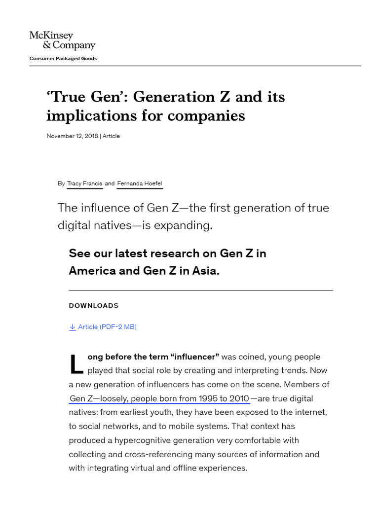 Gen Z: Redefining Consumer Behavior | PDF | Brand | Millennials