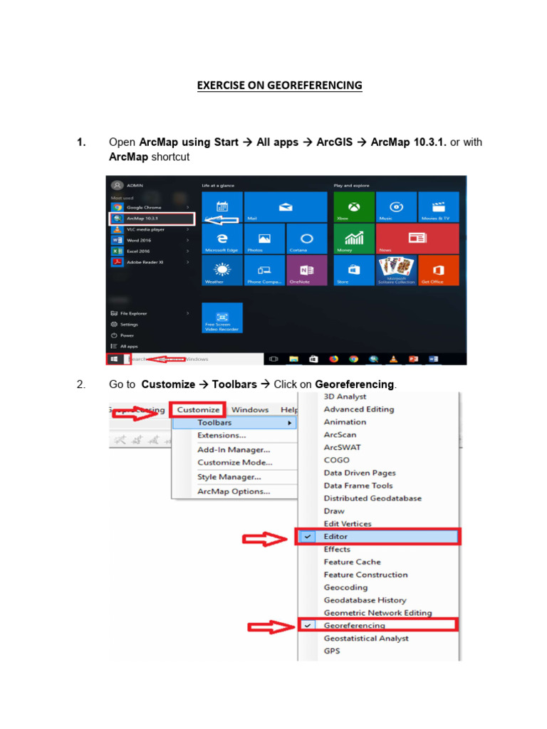 Georeferencing In Arcmap Tutorial Pdf