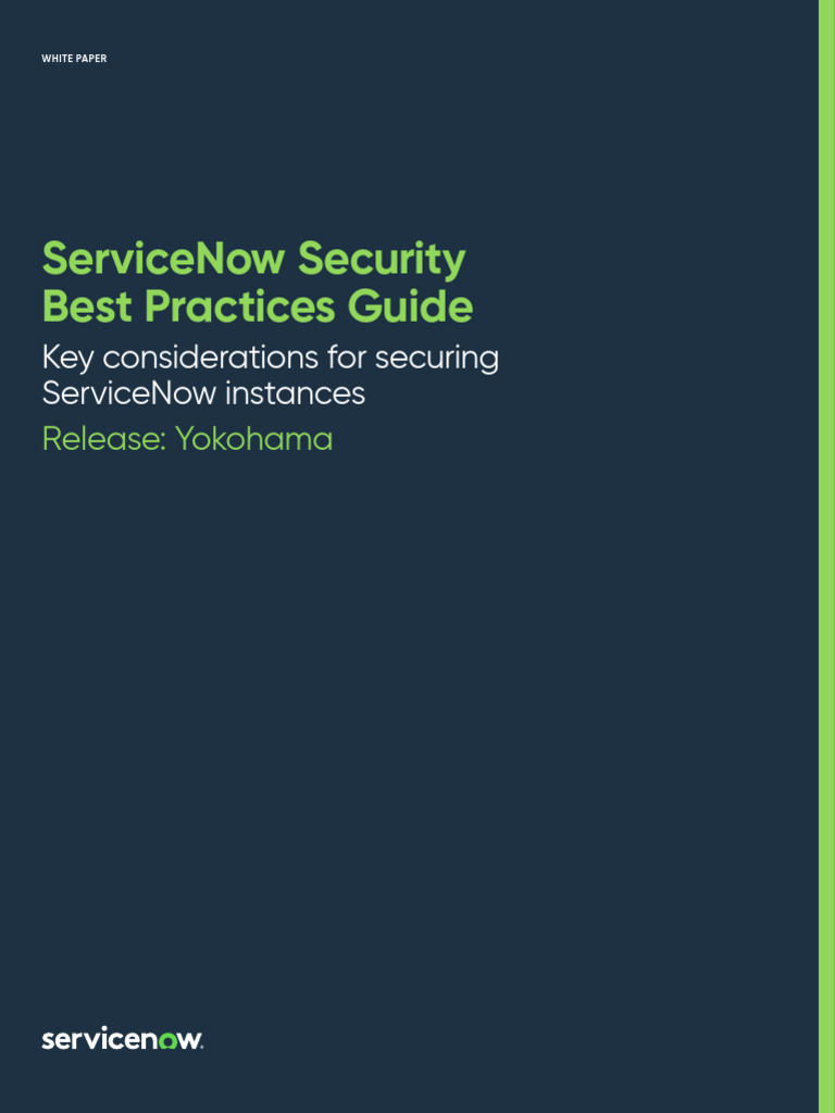 Securing Your ServiceNow Instance | PDF | Transport Layer Security ...