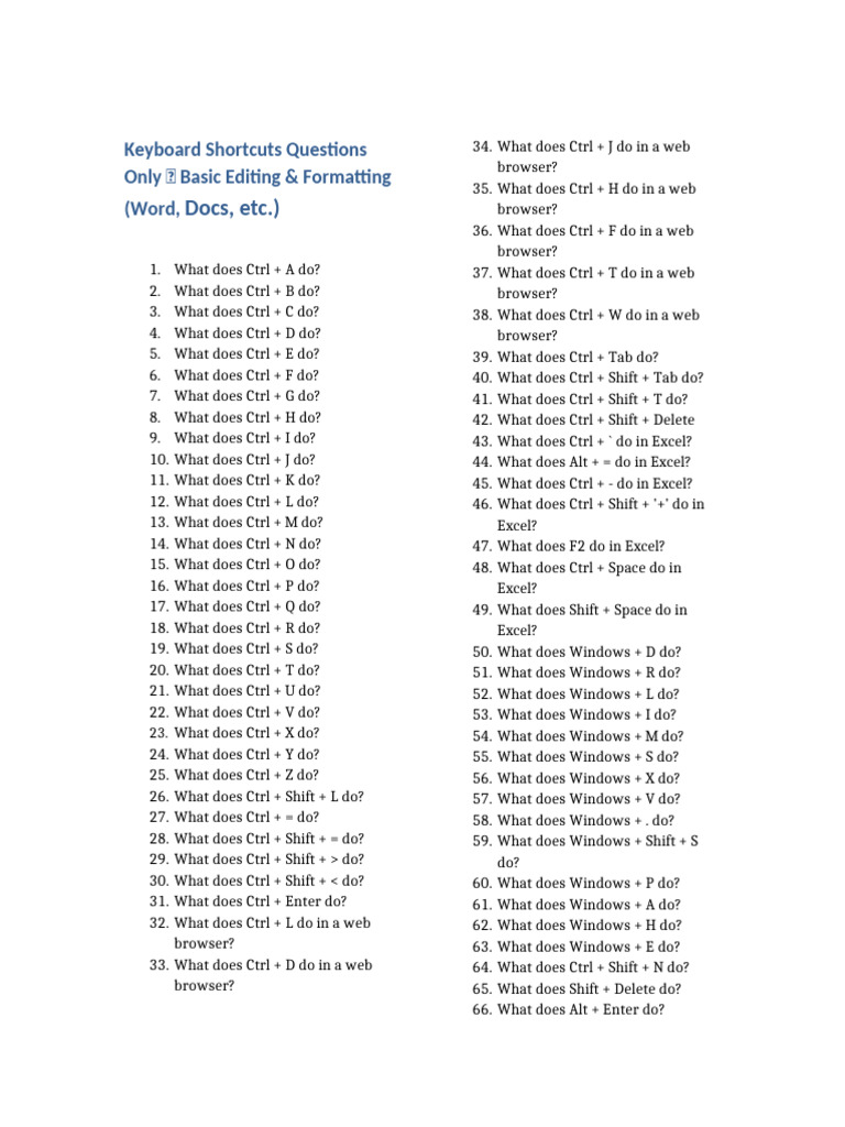 PRELIM Keyboard Shortcuts Quiz | PDF | Chess Openings | Chess Theory