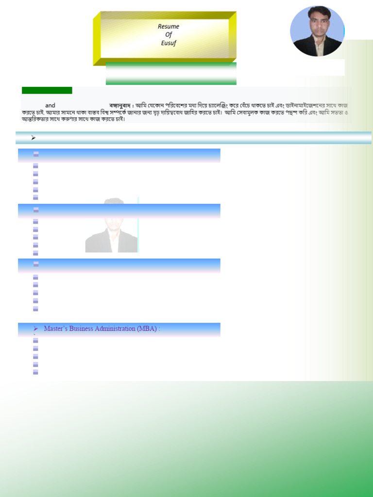 (CV Eusuf | PDF | Educational Stages