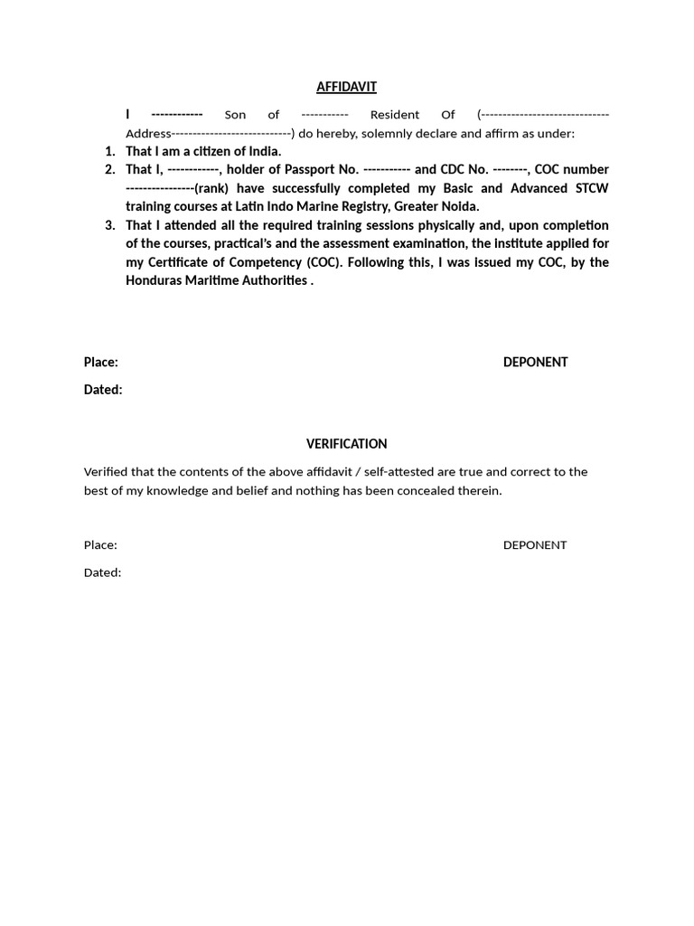 Affidavit | PDF
