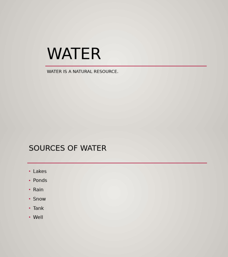 water ppt | PDF